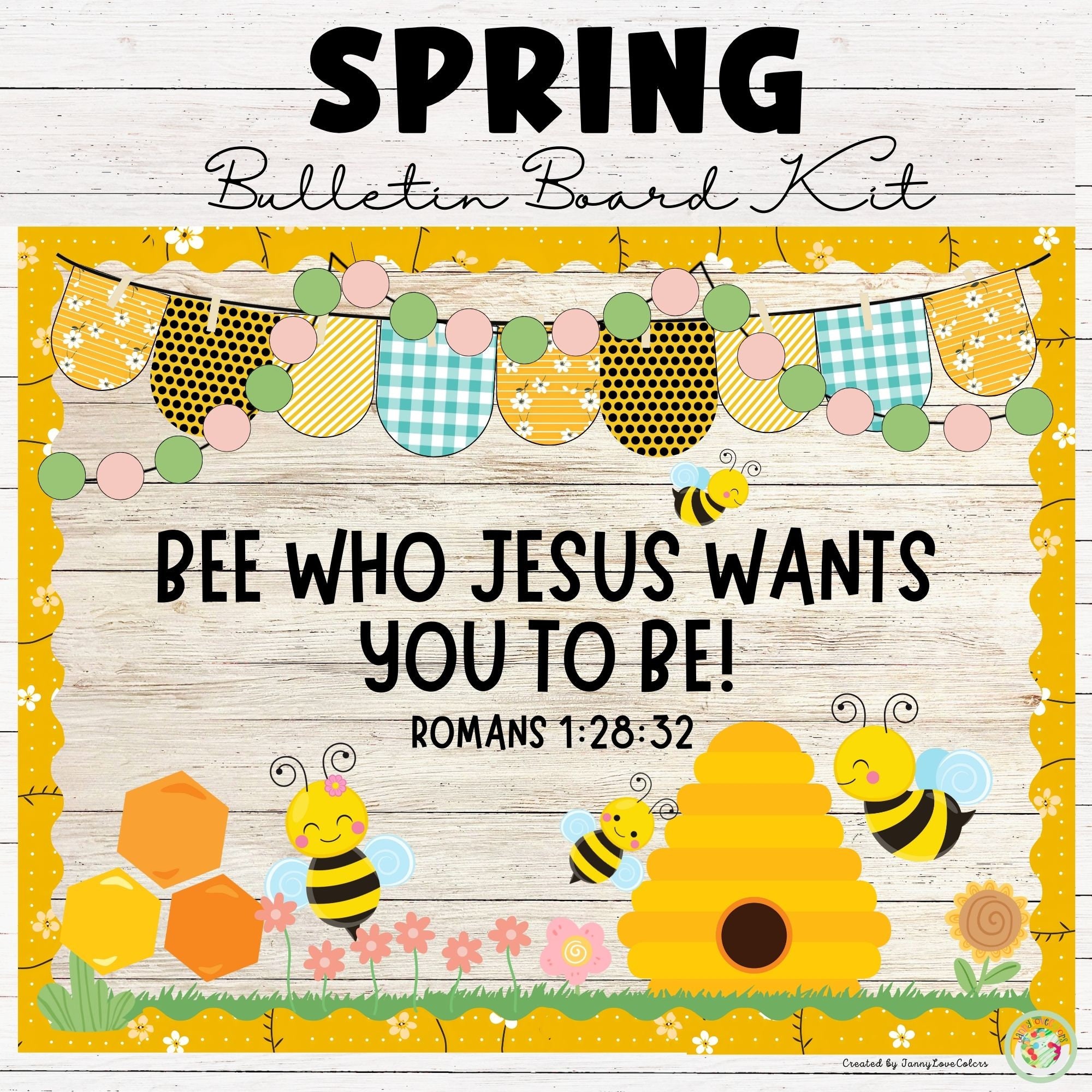 BEE Christian Bulletin Board Kit Spring Door Decor Classroom Decor - Etsy