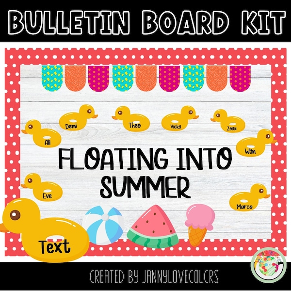 Floating Into Summer Bulletin Board - Etsy