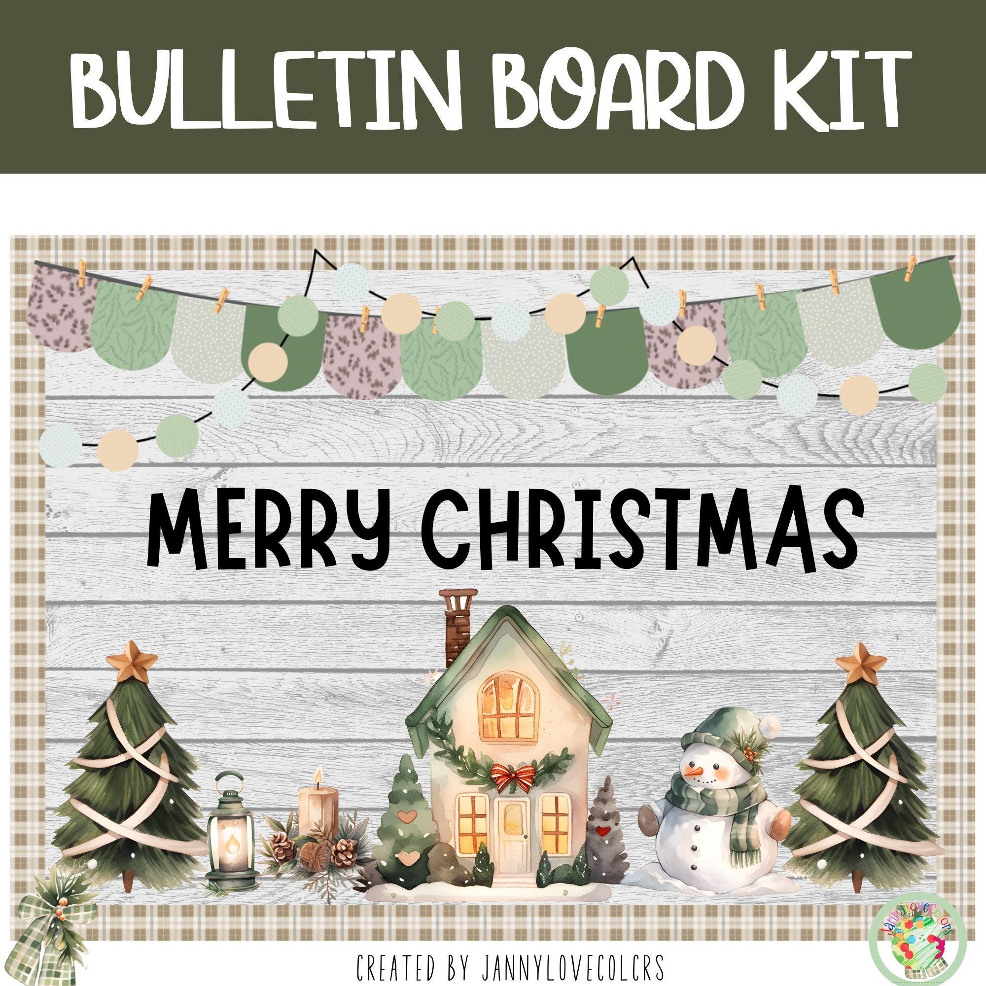 Christmas Bulletin Board Kit, Winter Board Ideas, Classroom Decor - Etsy