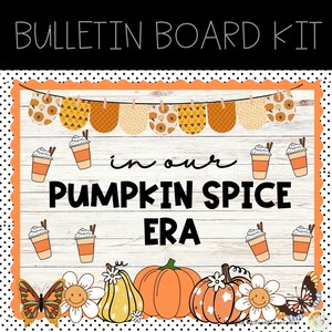 Thanksgiving Bulletin Board Kit: "in Our Thankful Era" Classroom Decor ...