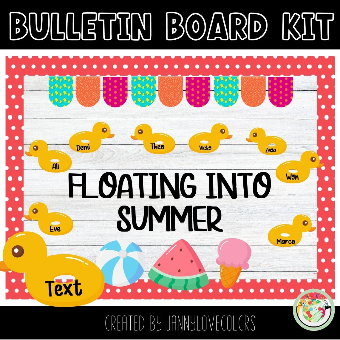 Floating Into Summer Bulletin Board Kit Door Decor - Etsy