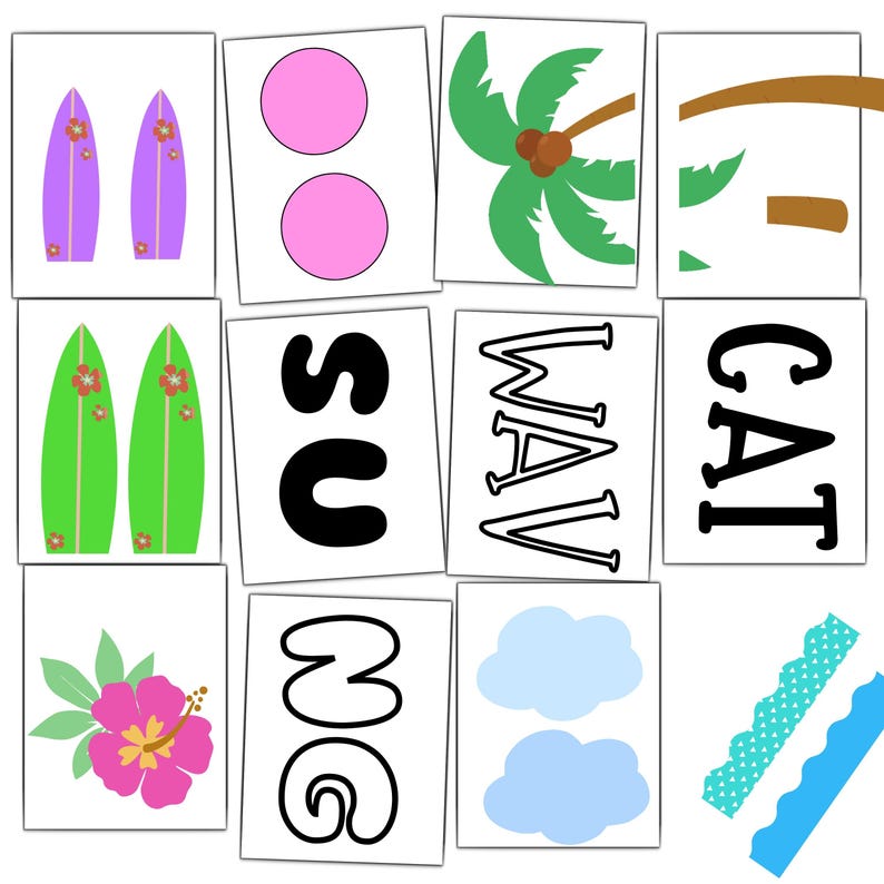 Surfboard Bulletin Board: Summer Door Decor (PDF File) - Etsy