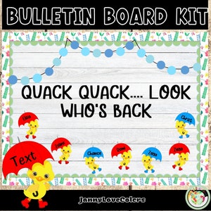 Ducks Spring Bulletin Board Kit or Door Decor, Classroom Decor, Digital ...