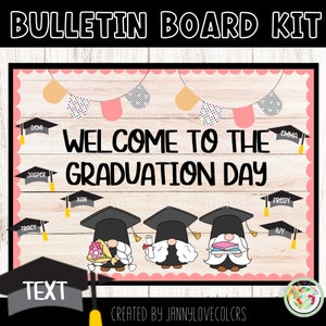 Graduating Gnomes - Graduation - May & June Bulletin Board Kit- Door ...