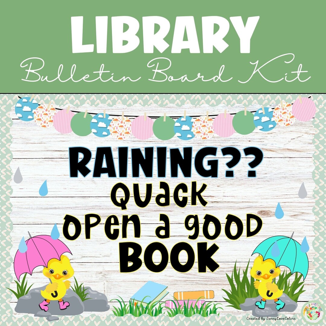 Reading Bulletin Board Spring Summer Library Boards Door Decor - Etsy