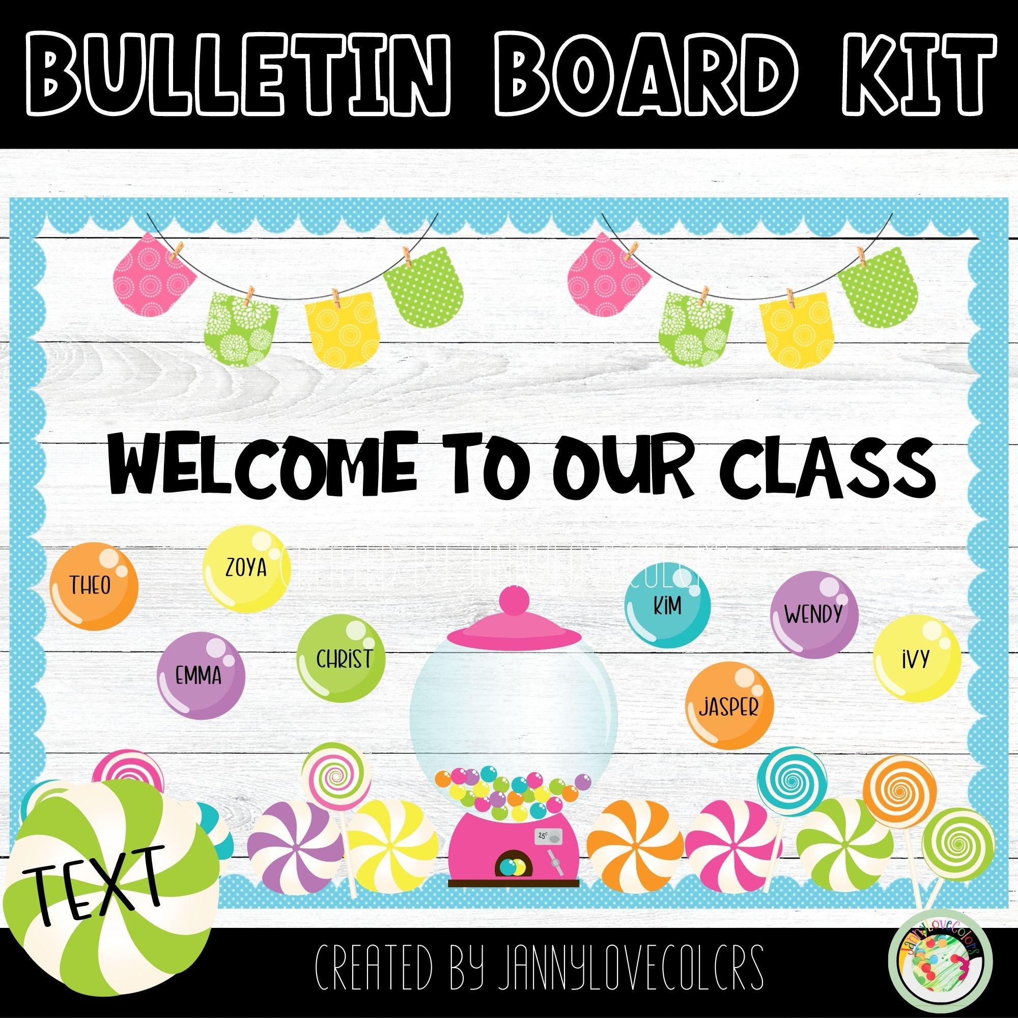 Sweet Year Bulletin Board Kit: Printable Classroom Decor (digital ...