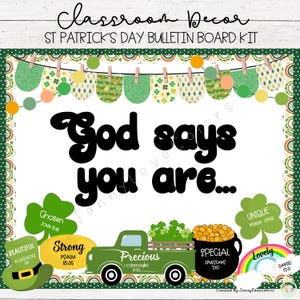 St. Patrick's Day Bulletin Board | Shamrock March Decor | Christian ...