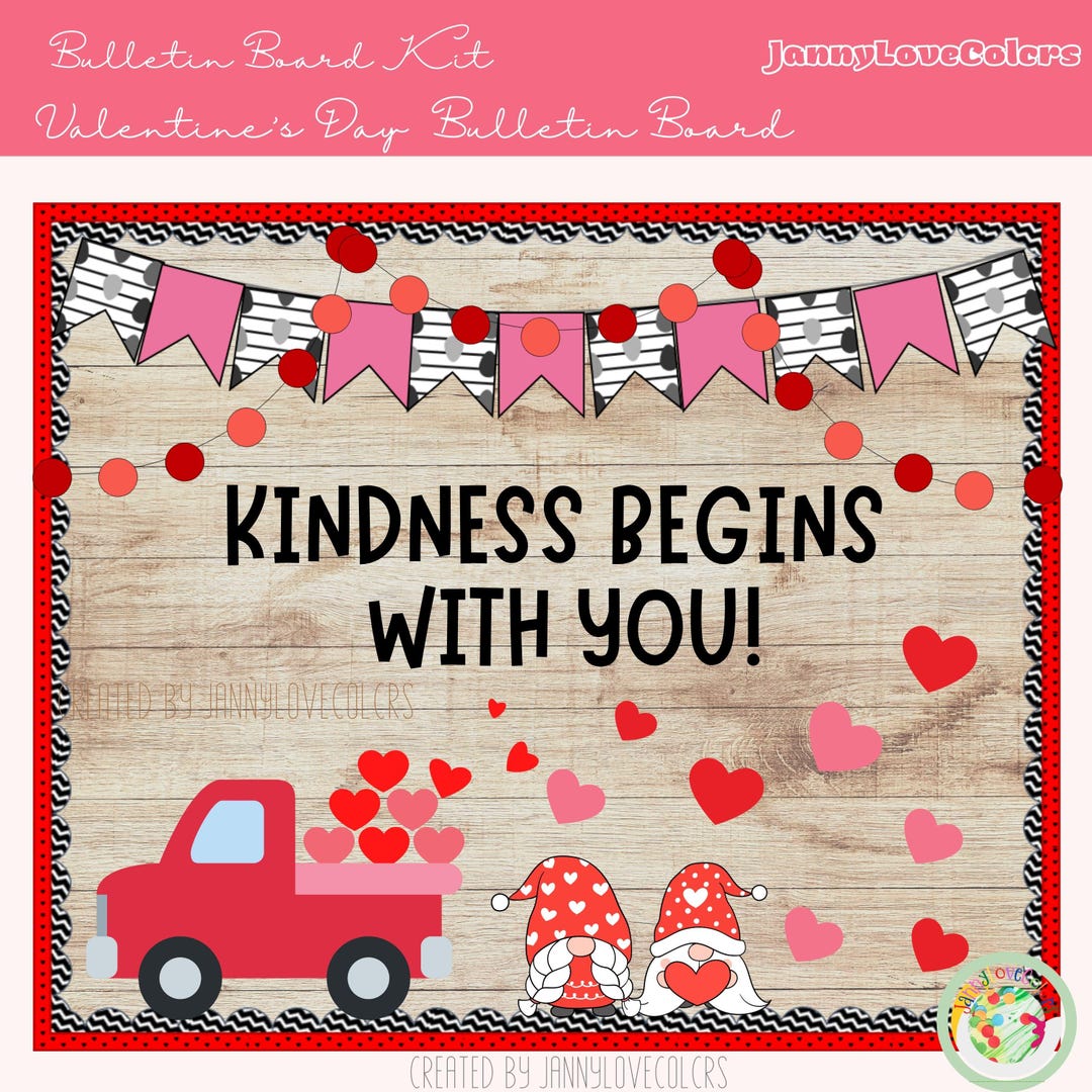 February Bulletin Board Kit | Classroom Decor Bulletin Board ...