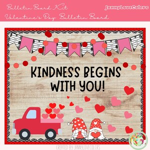 February Bulletin Board Kit Classroom Decor Bulletin Board Valentine ...