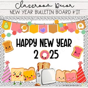New Year Bulletin Board Kit | Toast to the New Year | Winter Season ...