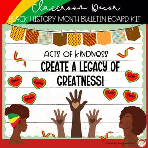 Black History Month Bulletin Board With Inspirational Quotes Editable ...