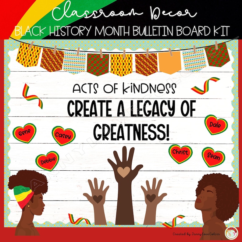 Black History Month Bulletin Board With Inspirational Quotes Editable ...