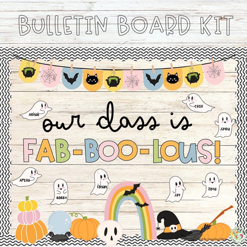Boo Crew Halloween Bulletin Board Kit: Classroom Decor (digital ...