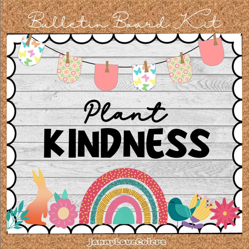 Spring Kindness Bulletin Board Kit: Classroom Decor (printable) - Etsy