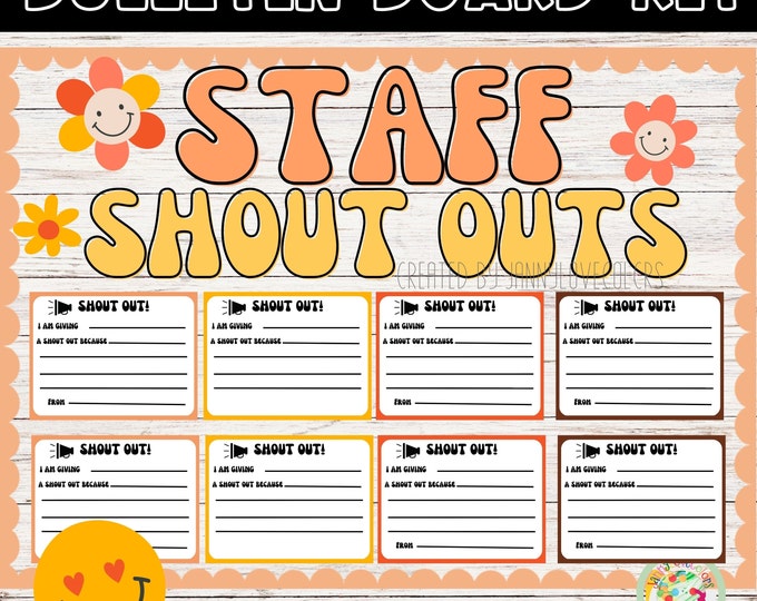 Staff Shout Out Bulletin Board, Staff Appreciation Bulletin Board ...