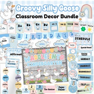 Groovy Silly Goose Classroom Decor Bundle: Pastel Theme - Etsy