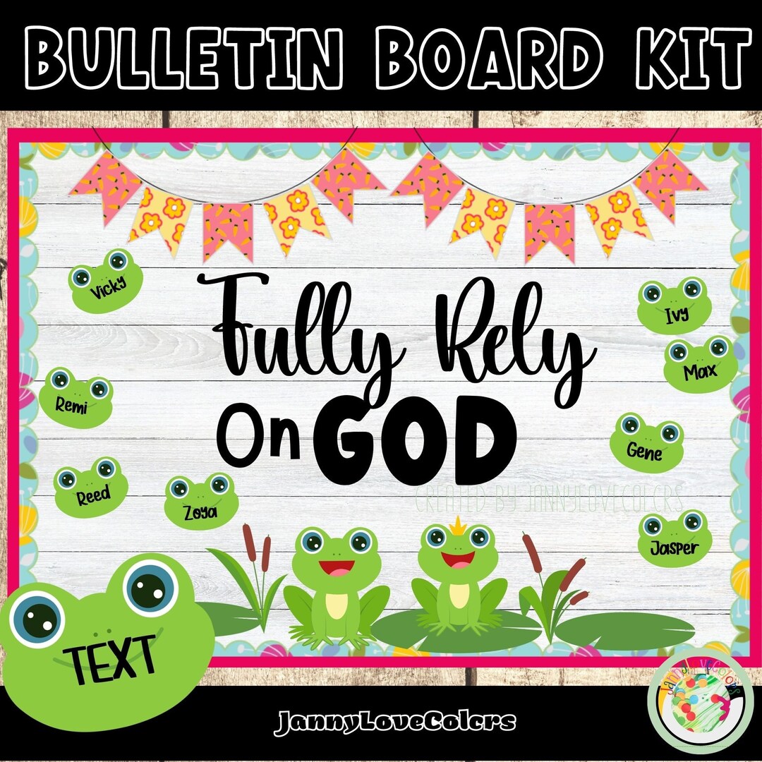 Frog Bulletin Board Ideas and Door Decor Christian Bulletin - Etsy