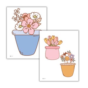 Retro Plant Kindness Spring Bulletin Board Kit, April, and May Bulletin ...