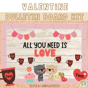 Love Bears Valentine's Day Bulletin Board Kit (digital Download) - Etsy