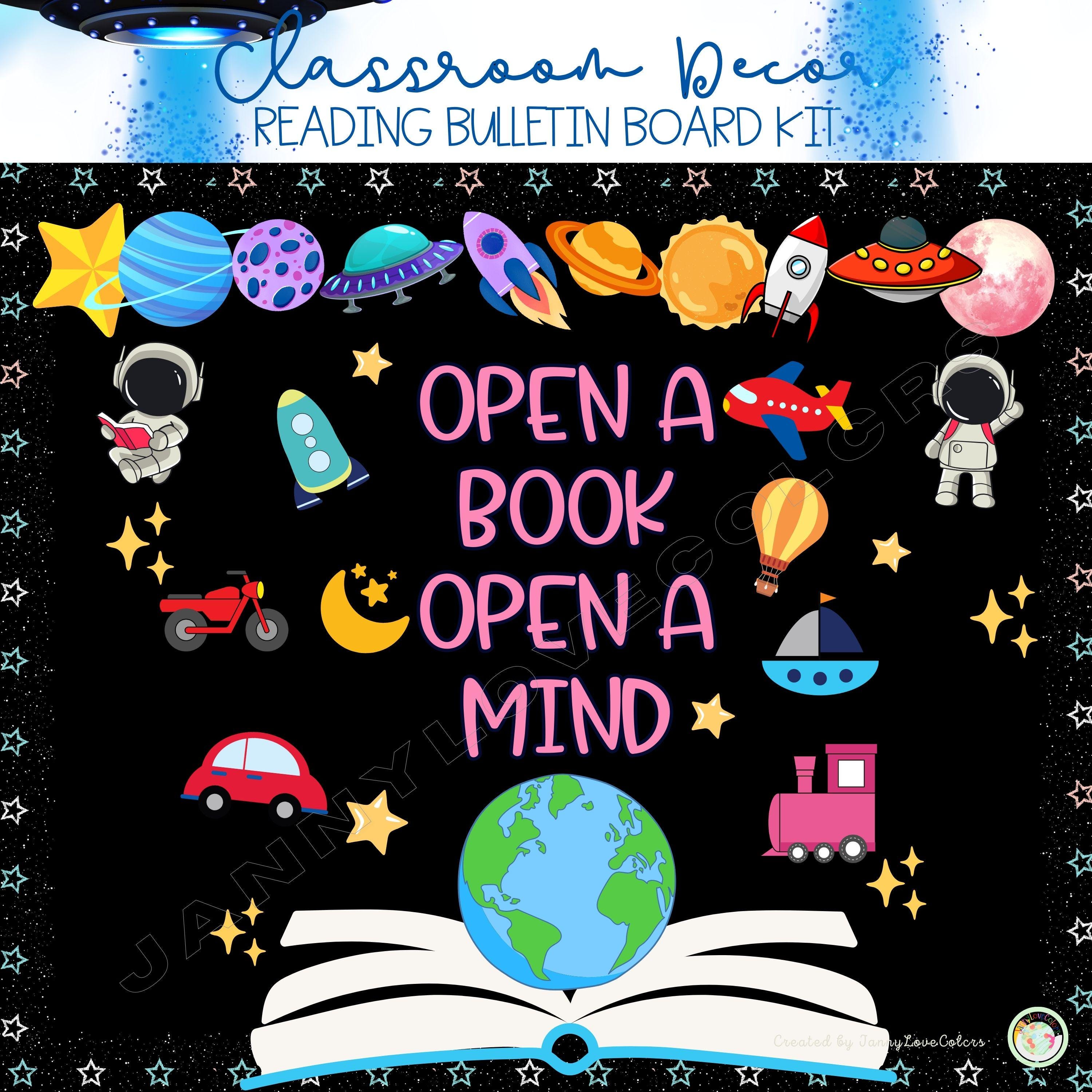 Reading Bulletin Board Kit: Library Classroom Decor (PDF) - Etsy