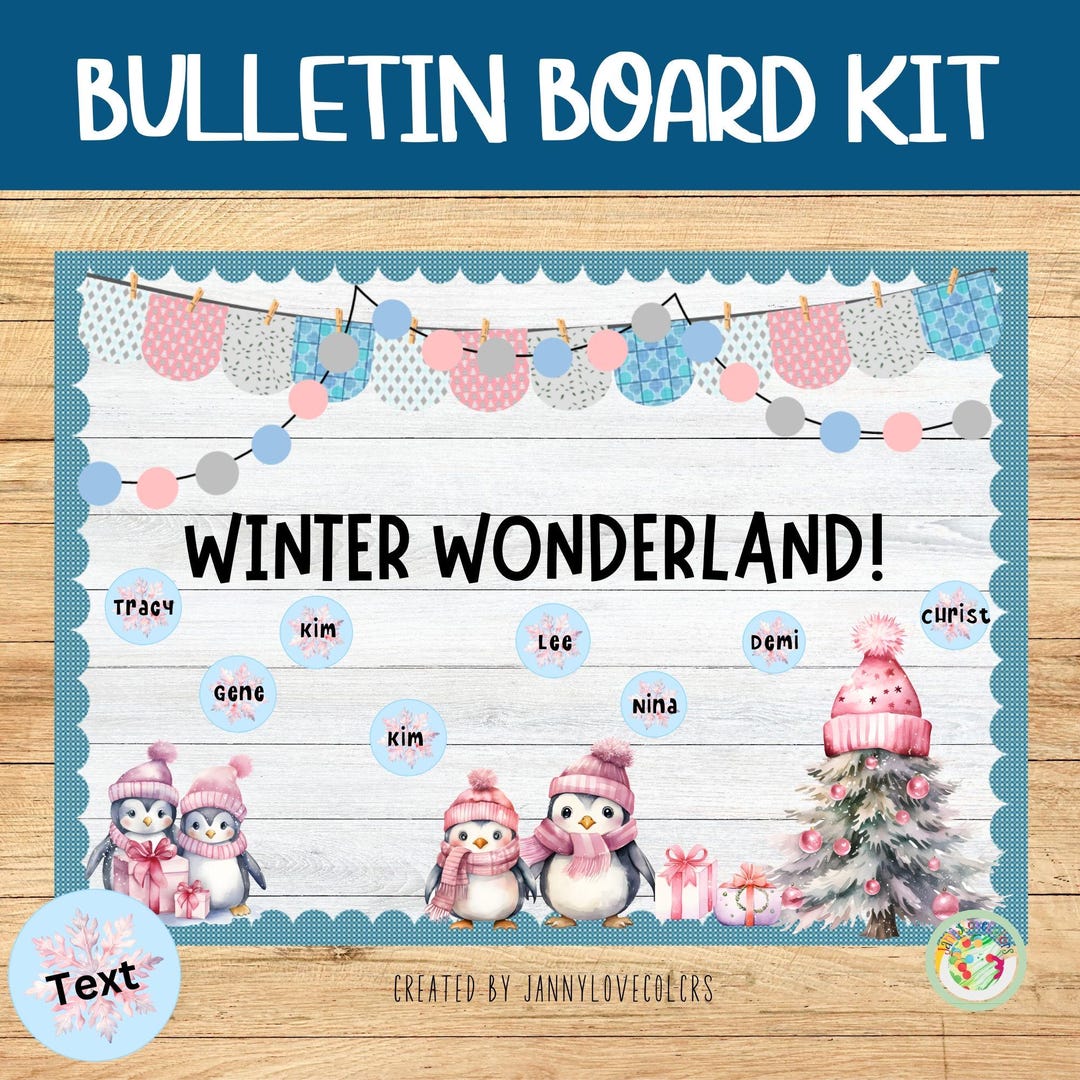 Winter Wonderland Bulletin Board Kit: Classroom Decor (digital Download ...