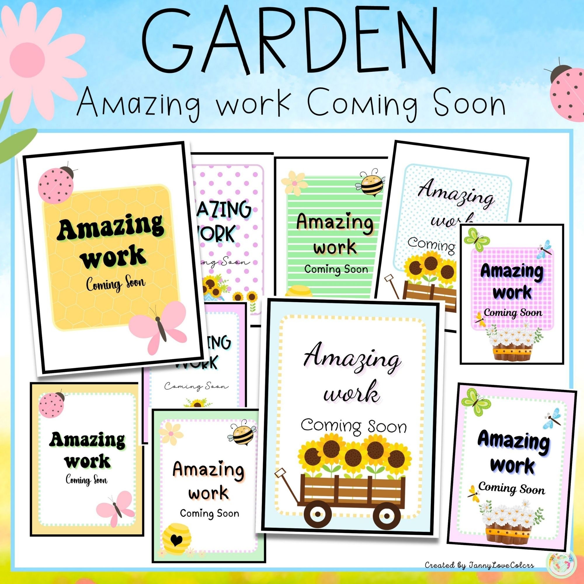 Garden Theme Classroom Decor Bundle: Editable Modern Decorations ...