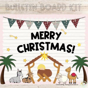 Nativity Bulletin Board | Christian Classroom Decor | Bible Verse ...