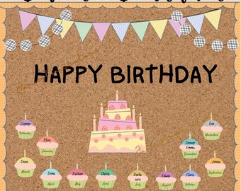 Bulletin Board Birthday Cake - Etsy