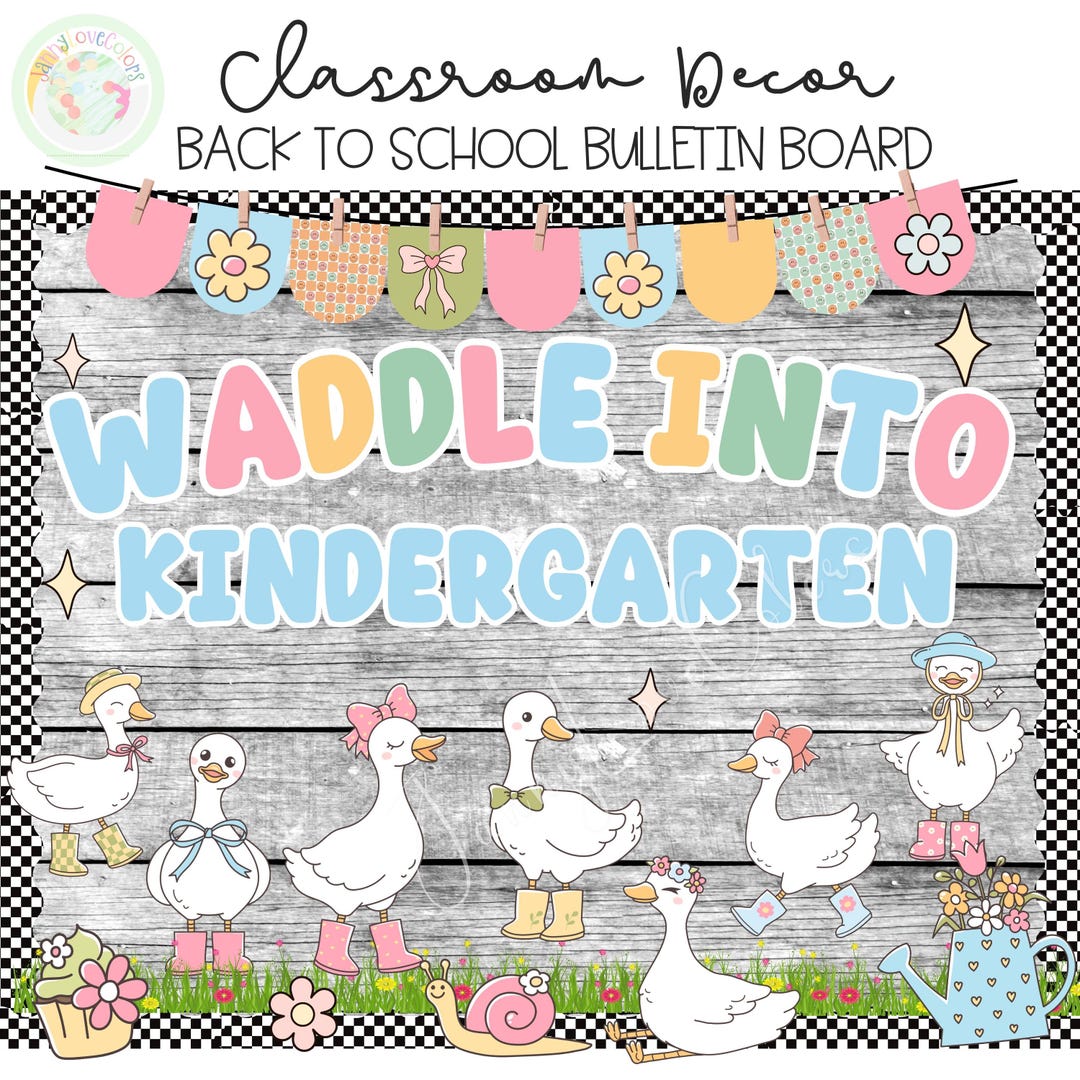 Groovy Silly Goose Bulletin Board: Retro Classroom Decor (digital ...