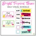 Bright Tropical Classroom Decor Bundle: Editable Printable - Etsy