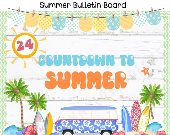 Summer Bulletin Board | End of Year Bulletin Kit | Beach Classroom ...