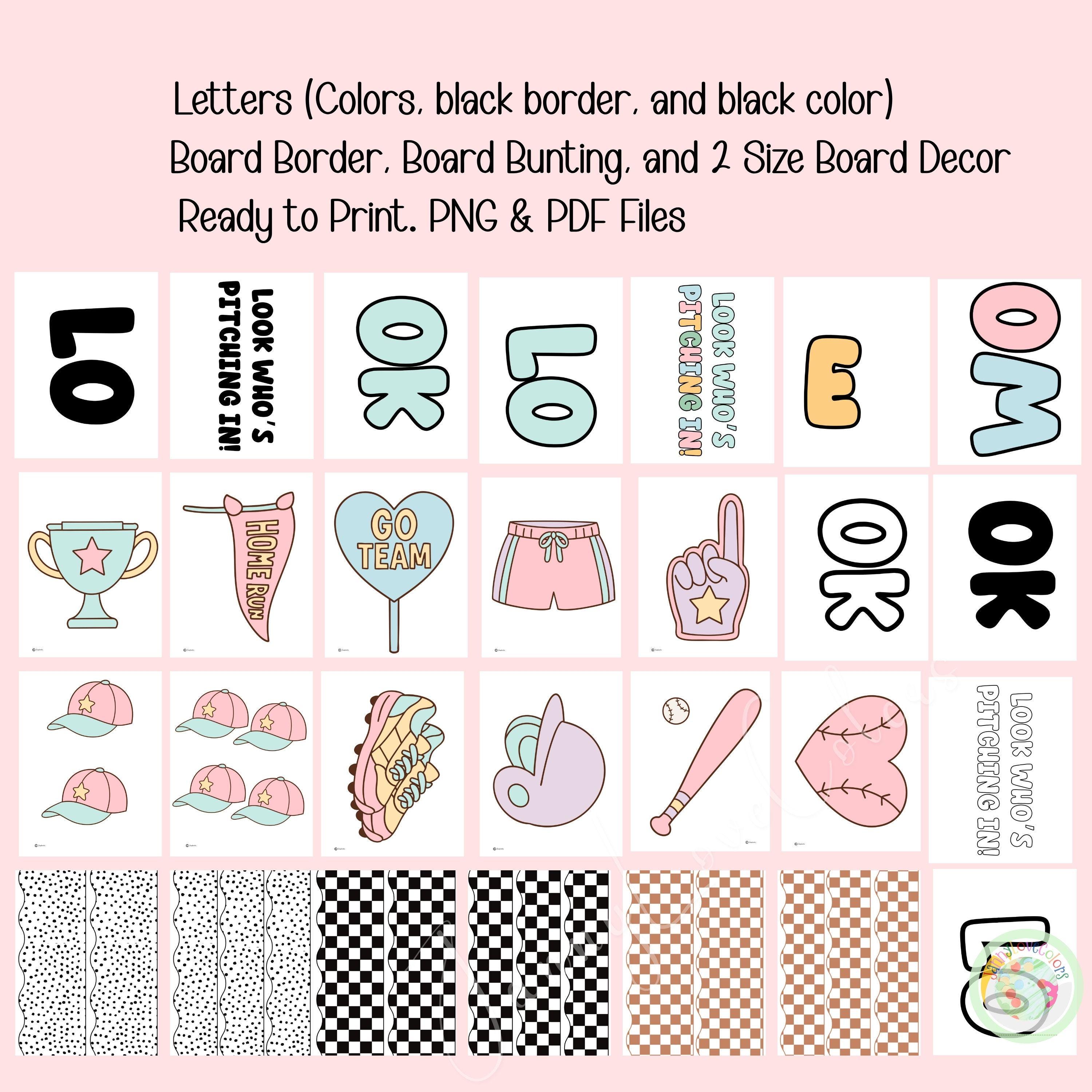 Baseball Bulletin Board Kit, Sports Themed Classroom Decor, School ...