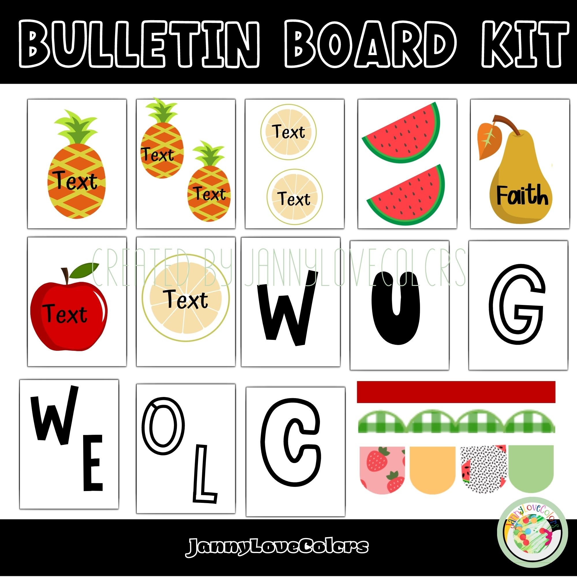 Fruit of the Spirit - Christian - Church Bulletin Board Kit-summer ...