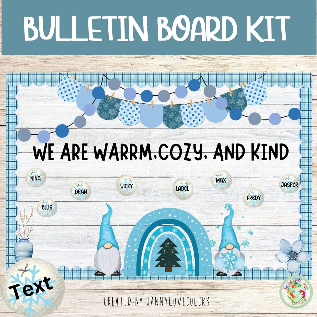 Cozy Winter Classroom Decor, Door Decor & Bulletin Board, Editable - Etsy