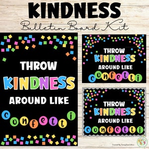 Kindness Confetti Bulletin Board Kit: Classroom Decor (digital Download ...
