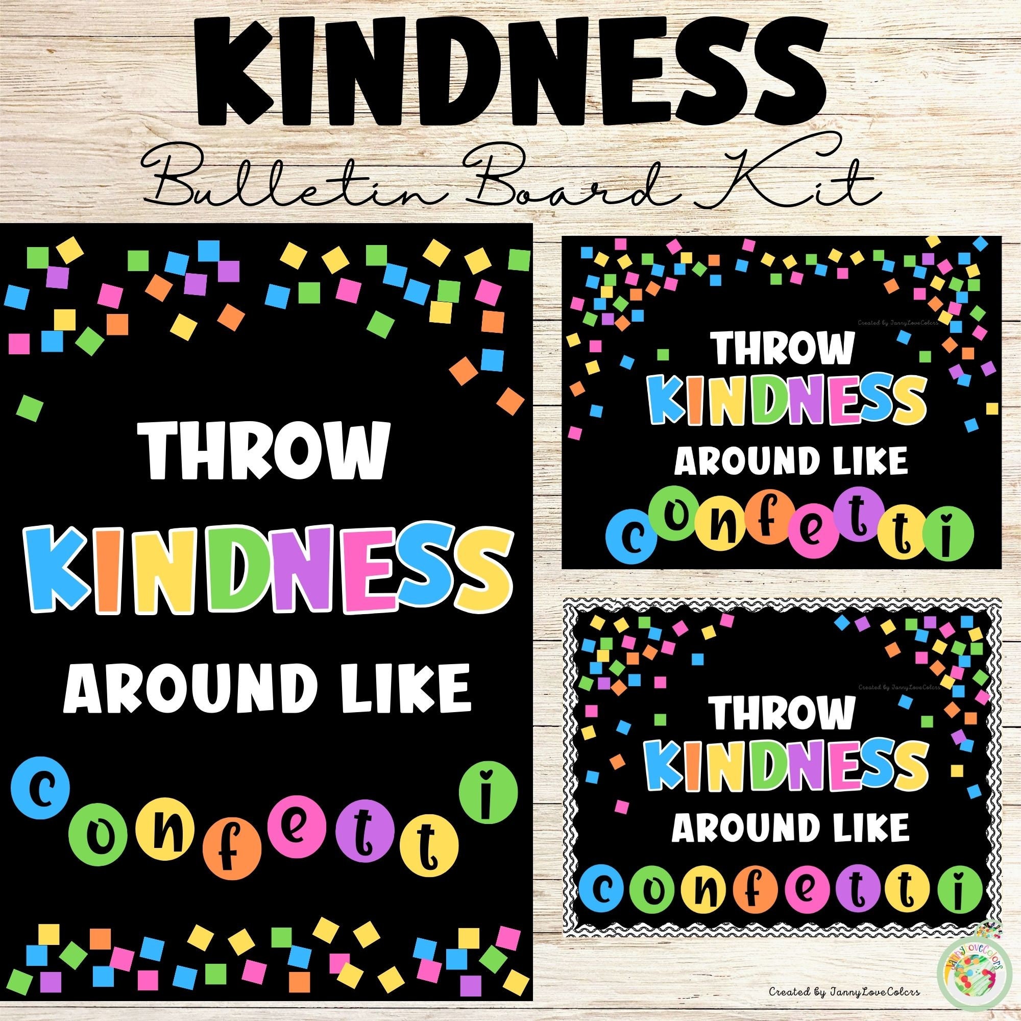 Kindness Confetti Bulletin Board Kit: Classroom Decor (digital Download ...