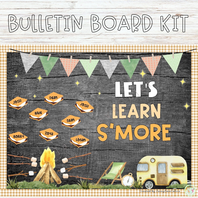 Campfire S'mores Bulletin Board Kit: Classroom Decor (digital Download ...
