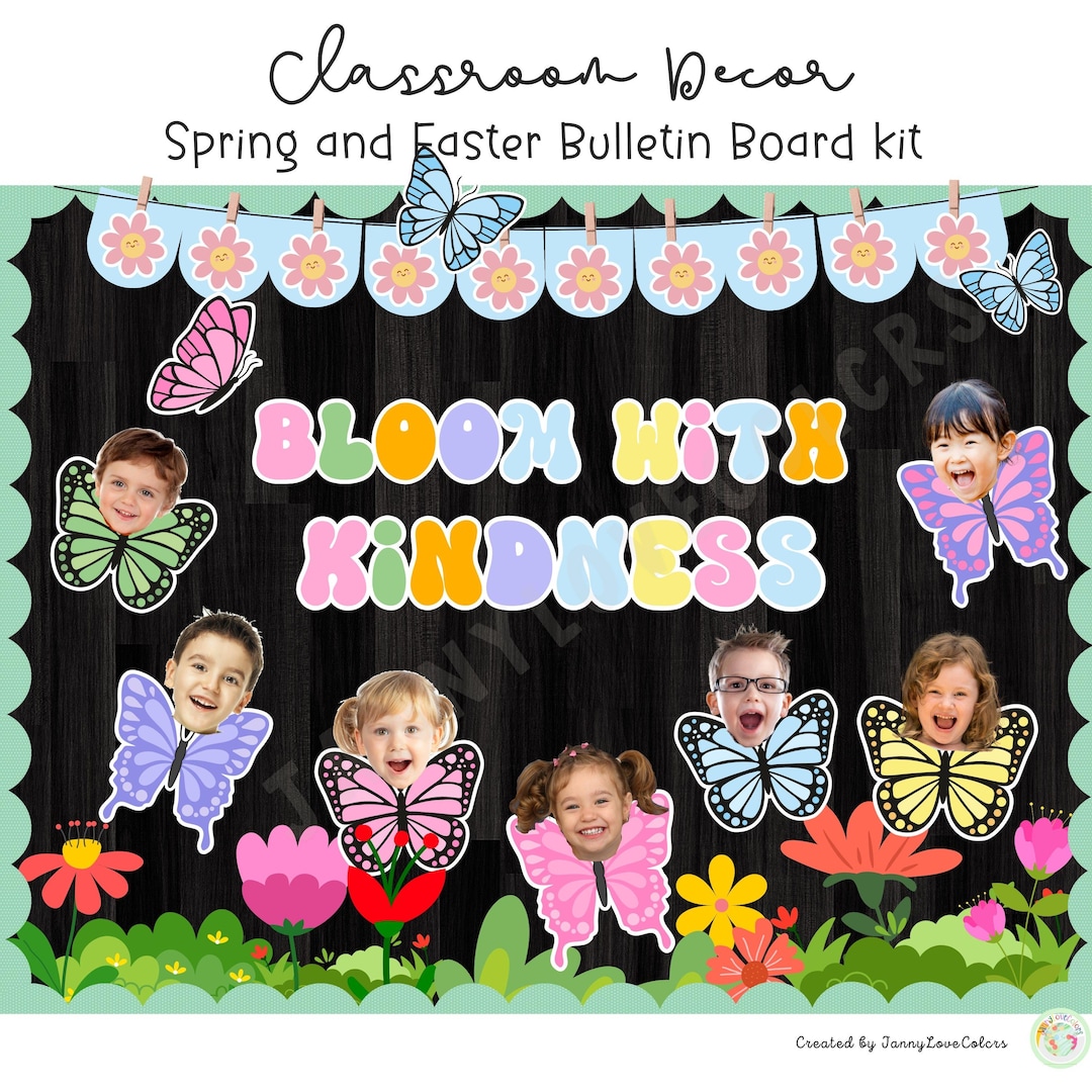 Spring Kindness Bulletin Board | Bloom With Kindness Classroom Decor ...