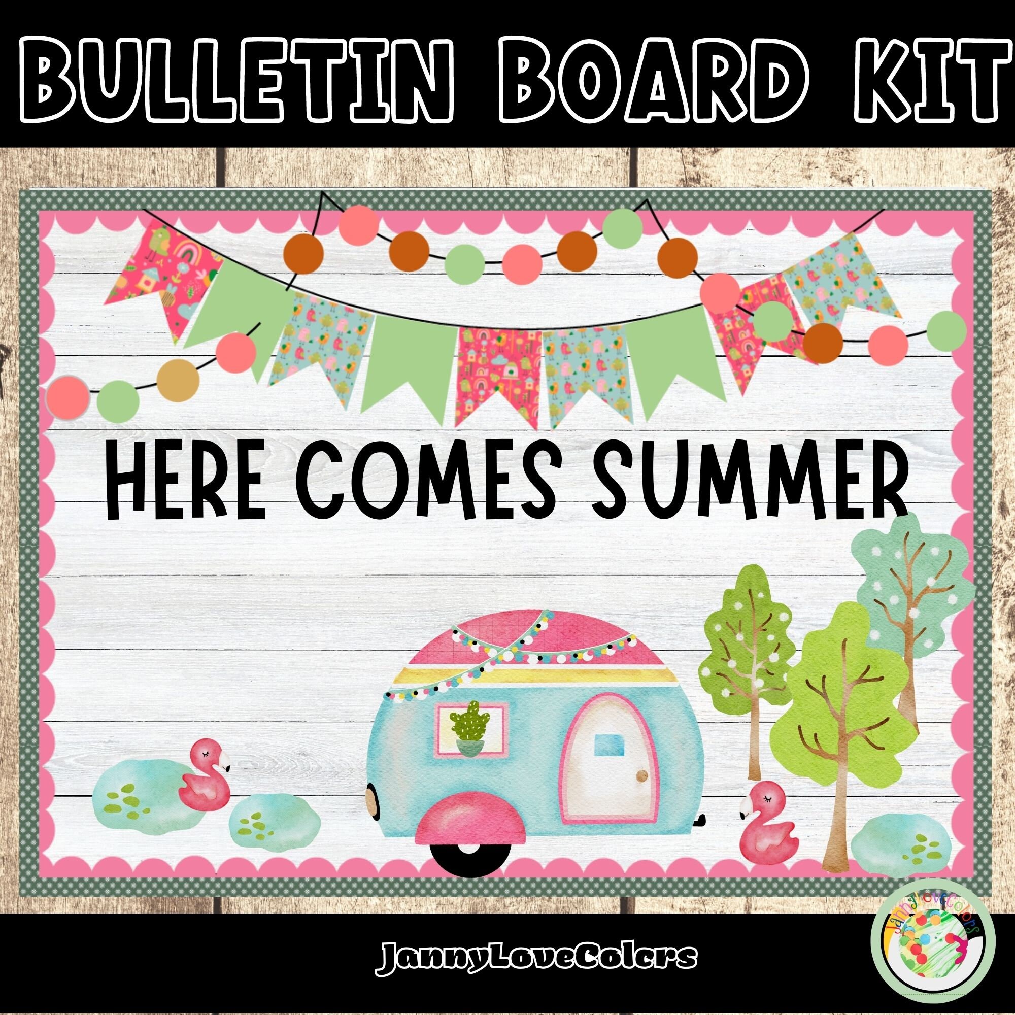 Happy Campers Bulletin Board Summer Door Decor Bulletin Board Camping ...