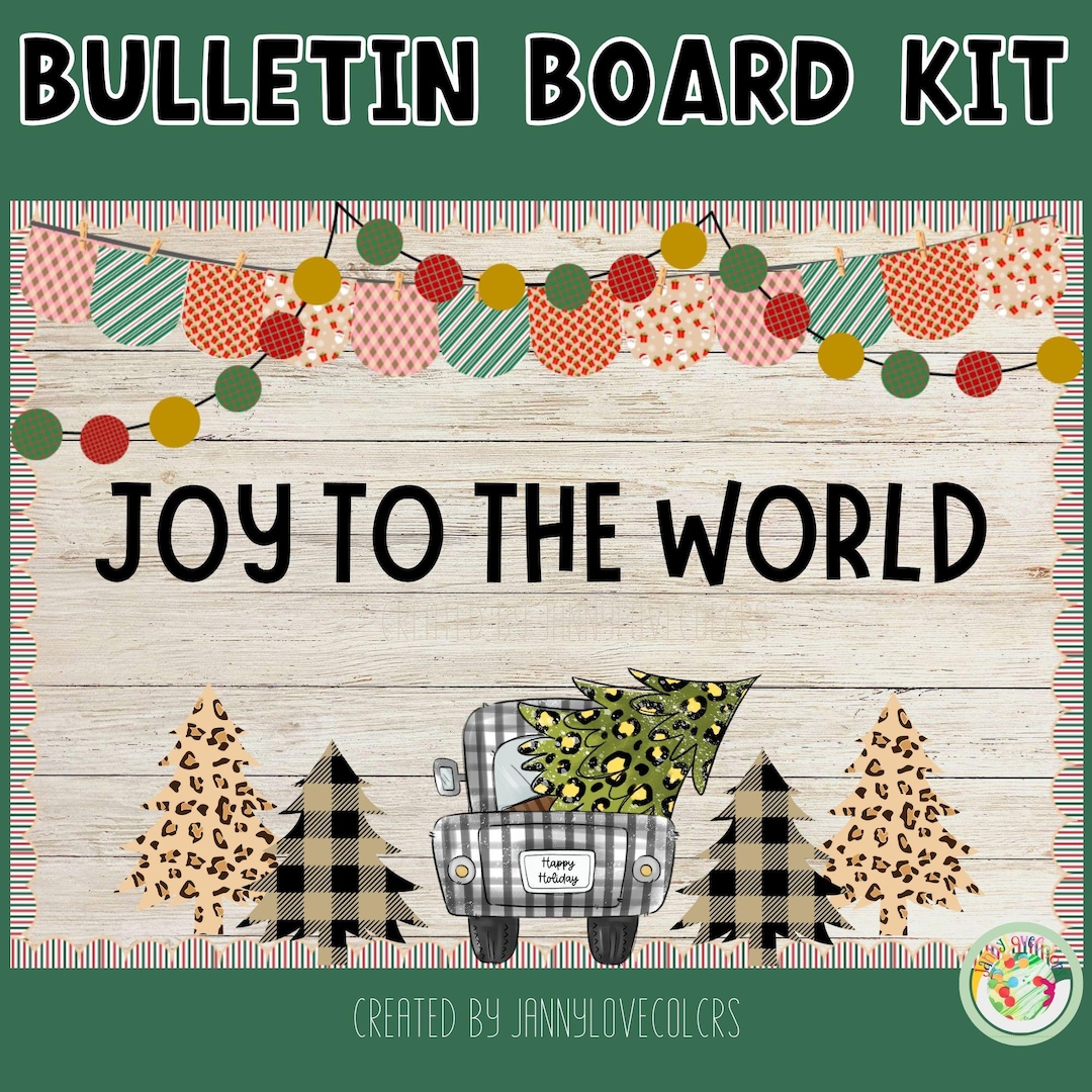 Merry Christmas Bulletin Board Kit, Classroom Decor, Christmas Tree - Etsy