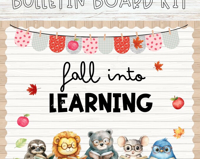 Fall Letter Ledge Bulletin Board Kit or Classroom Door Decor, Easy and ...