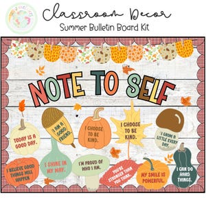 Fall Bulletin Board Kit: Mental Health Classroom Decor (digital ...