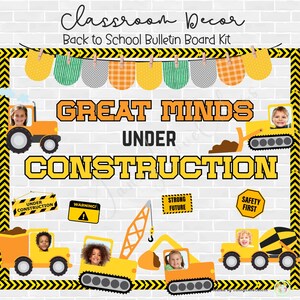 Construction Bulletin Board Kit | Door Decor | Back to School ...