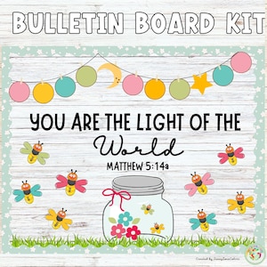 Christian Classroom Bulletin Board Kit: Let Your Light Shine (digital ...