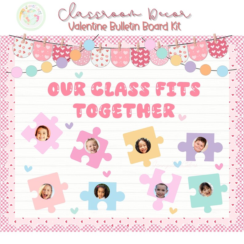 Valentine Classroom Bulletin Board | February School Decor | Editable ...
