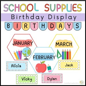 School Supplies Classroom Decor Bundle Digital Download - Etsy