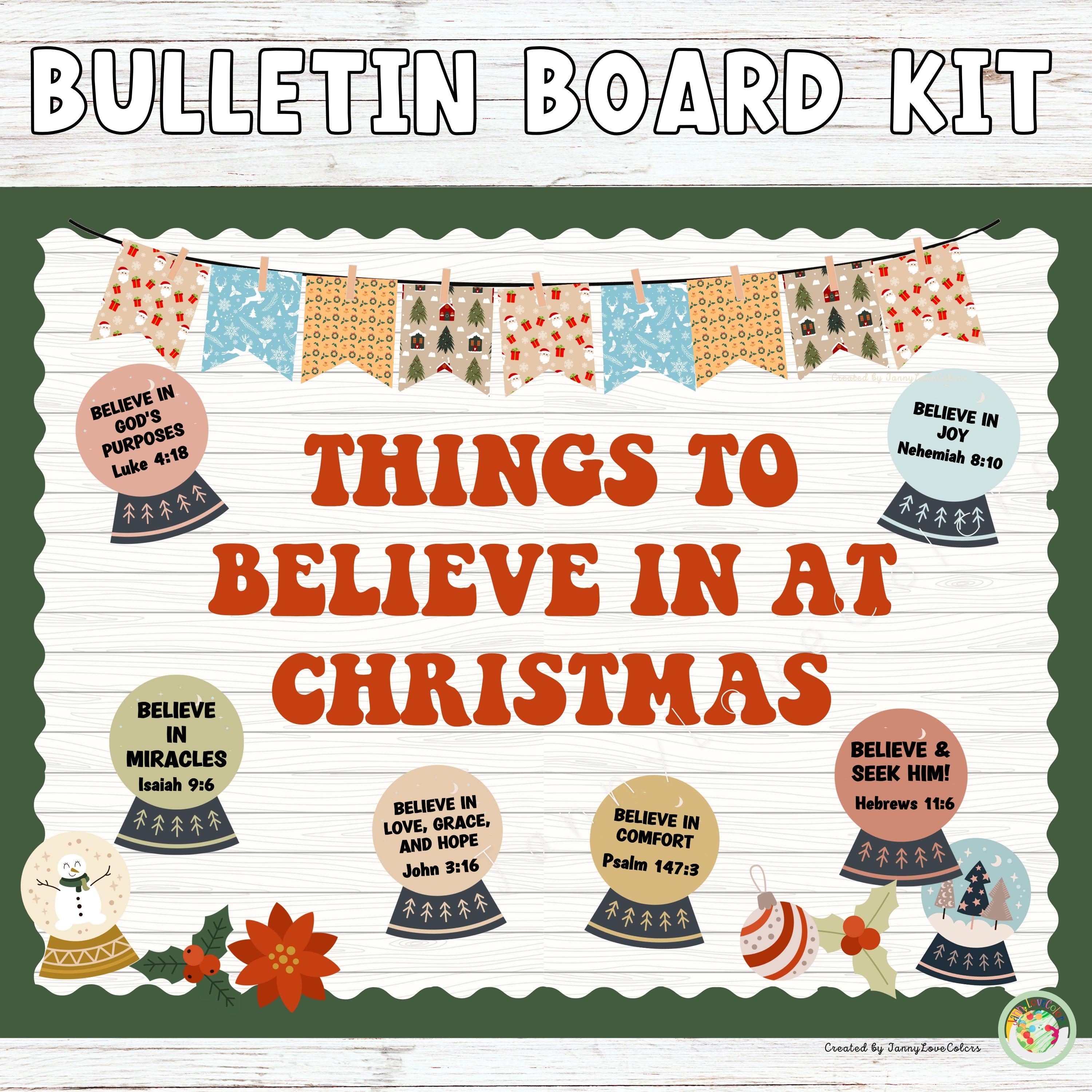 Christmas Bible Verse Bulletin Board Kit (digital Download) - Etsy