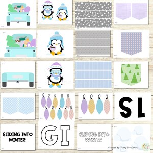 Penguin Bulletin Board Kit Christmas Bulletin Board Winter Classroom ...