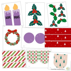 Advent Bulletin Board Set Christmas Bulletin Jesus Classroom Decor ...