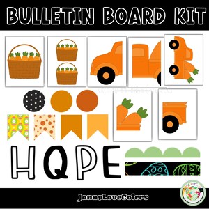 Easter Spring Door Display, Bulletin Board Kit, Carrot for the Easter ...